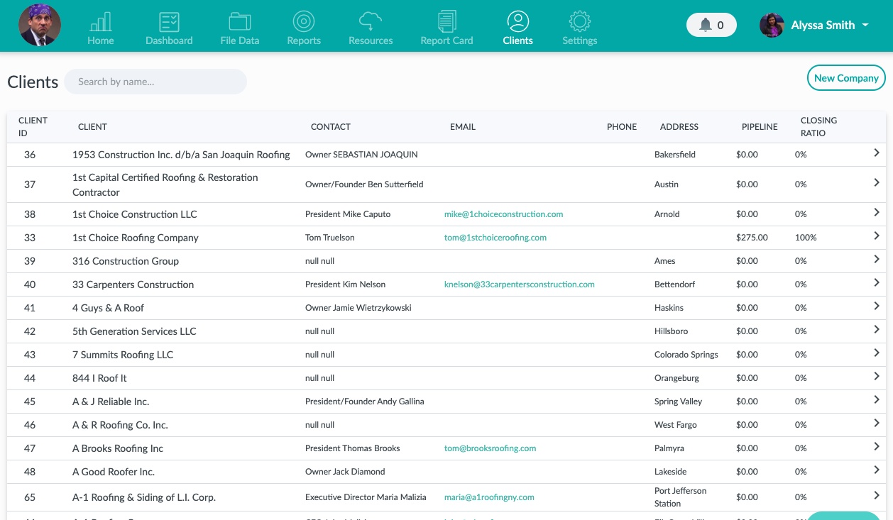 How To Use The Clients Tab